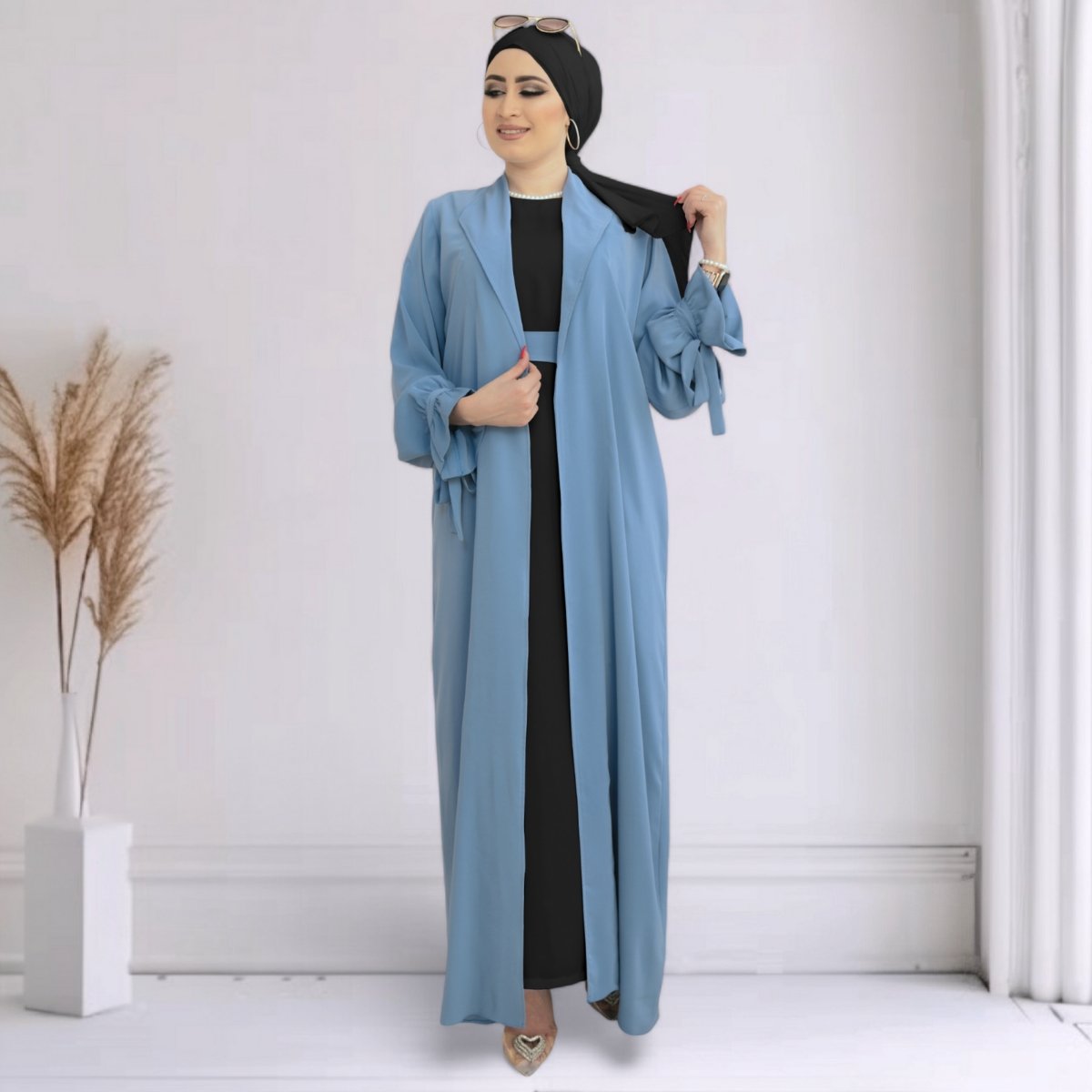 عباية نور أزرق – AB033 - Abayaty - Abayaty